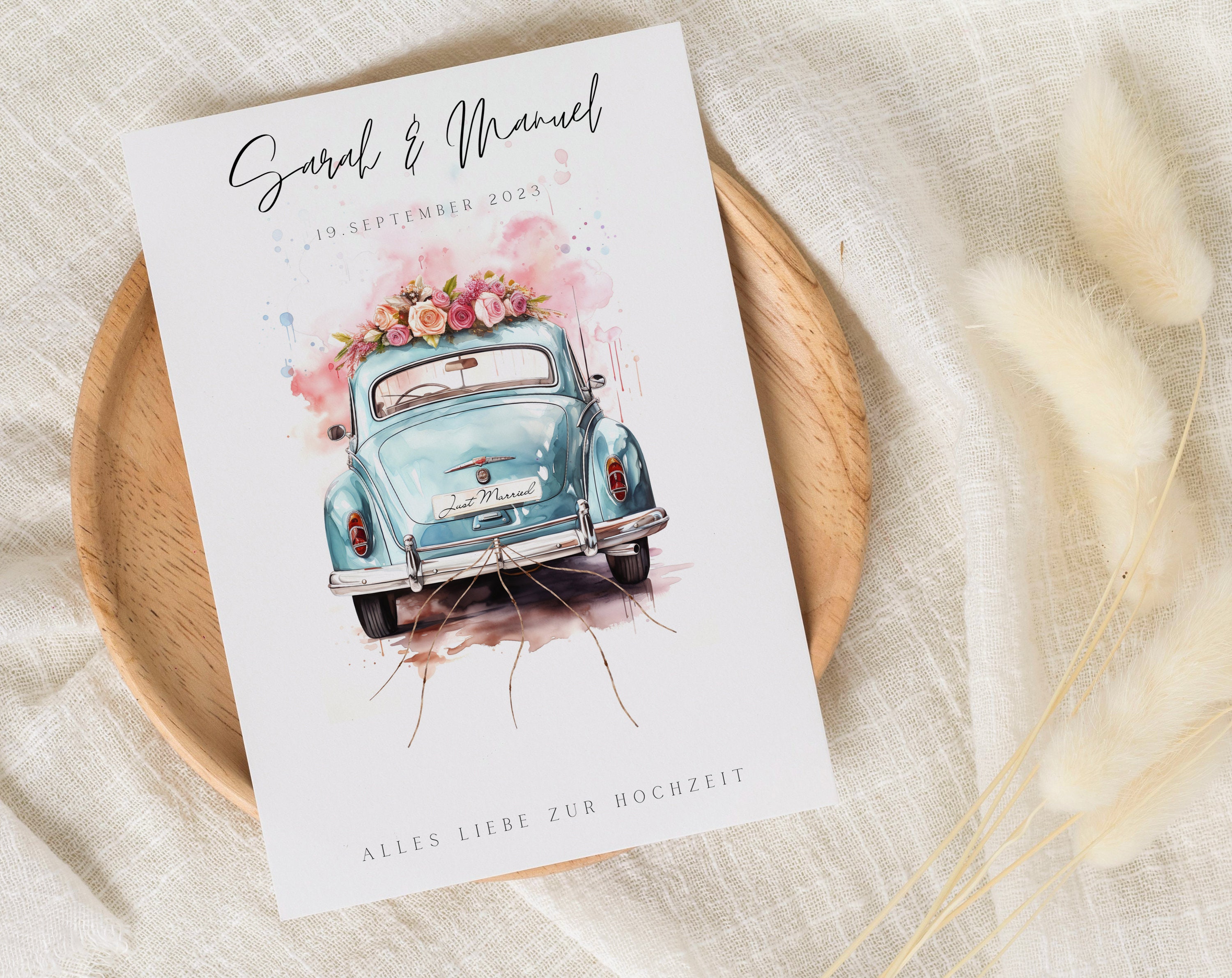 Geldgeschenk Hochzeit Hochzeitsauto Personalisiert DIY Geldgeschenkidee ...