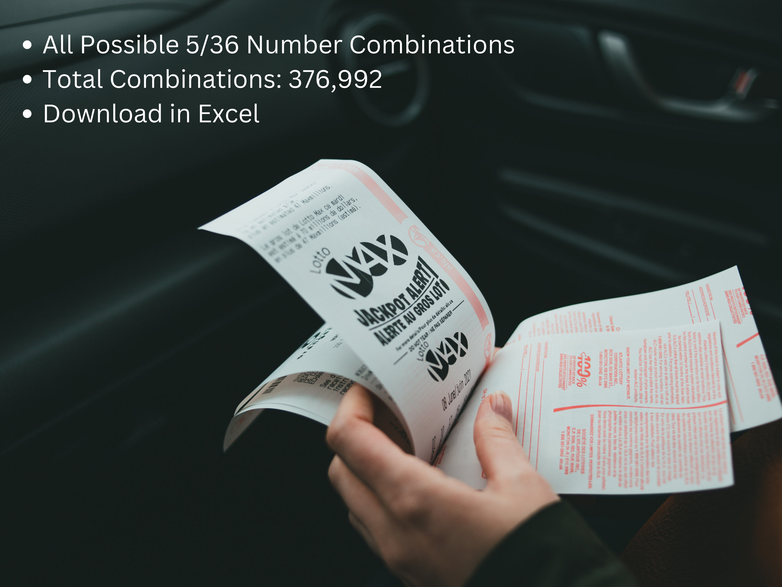 Lottery Games | All Possible Number Combinations for 5/1-36 | Excel ...