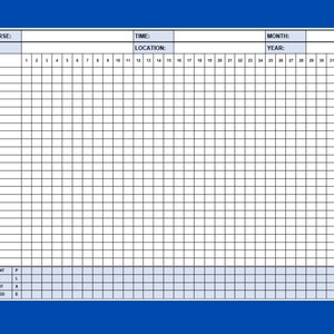 Editable Monthly Attendance Record | Register| Class Attendance ...