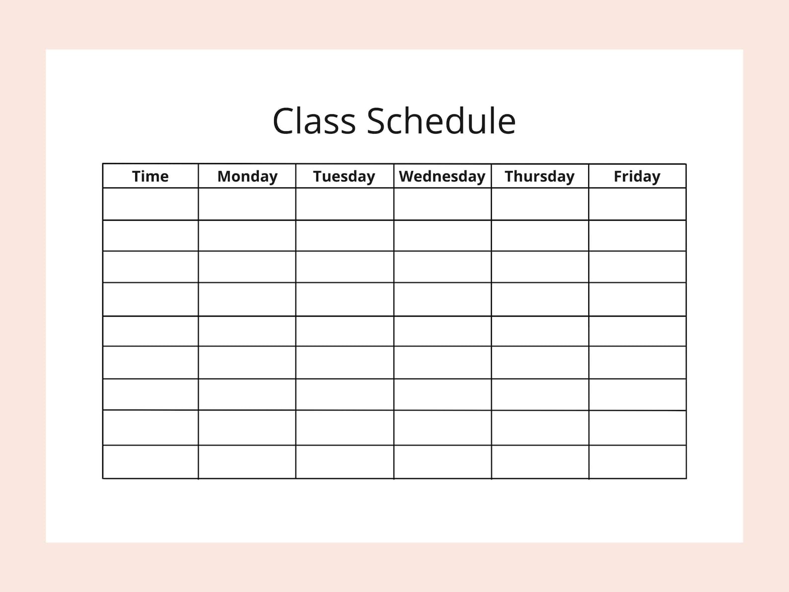 Printable Class Schedule Planner | Instant Download | Minimalist ...