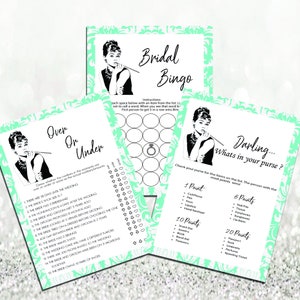 Printable | Breakfast at Tiffany's Bridal Shower Games Bundle | Bundle ...