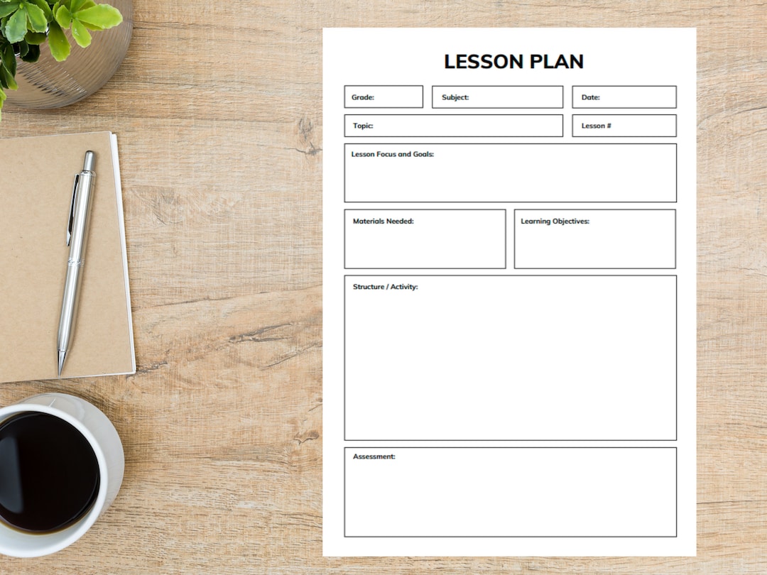 Lesson Planner Printable for Teachers | PDF – Teacher Class Planning ...