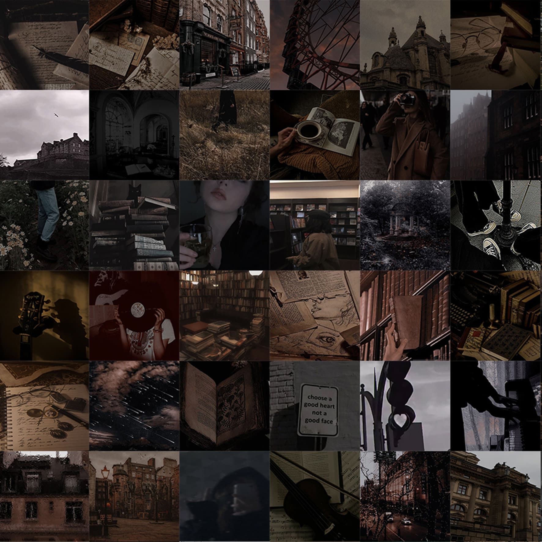 Gothic Dark Moody Collage Kits Vintage Dark Photos Dark Academia Grunge ...