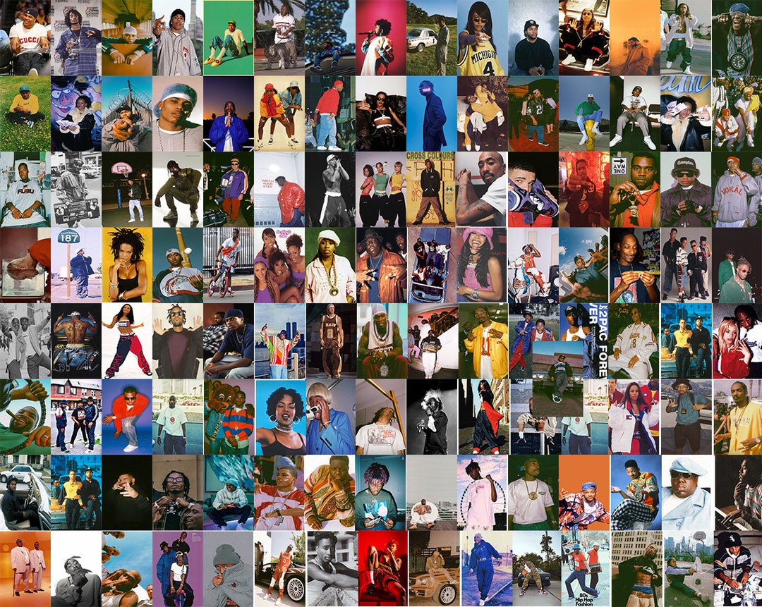 120 PCS Vintage Hip Hop Posters Vintage Rappers Aesthetic Poster Retro ...