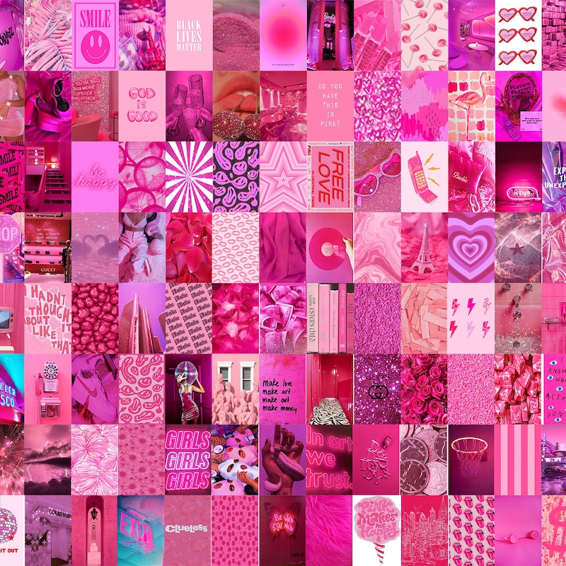 Pink Collage Kit - Etsy