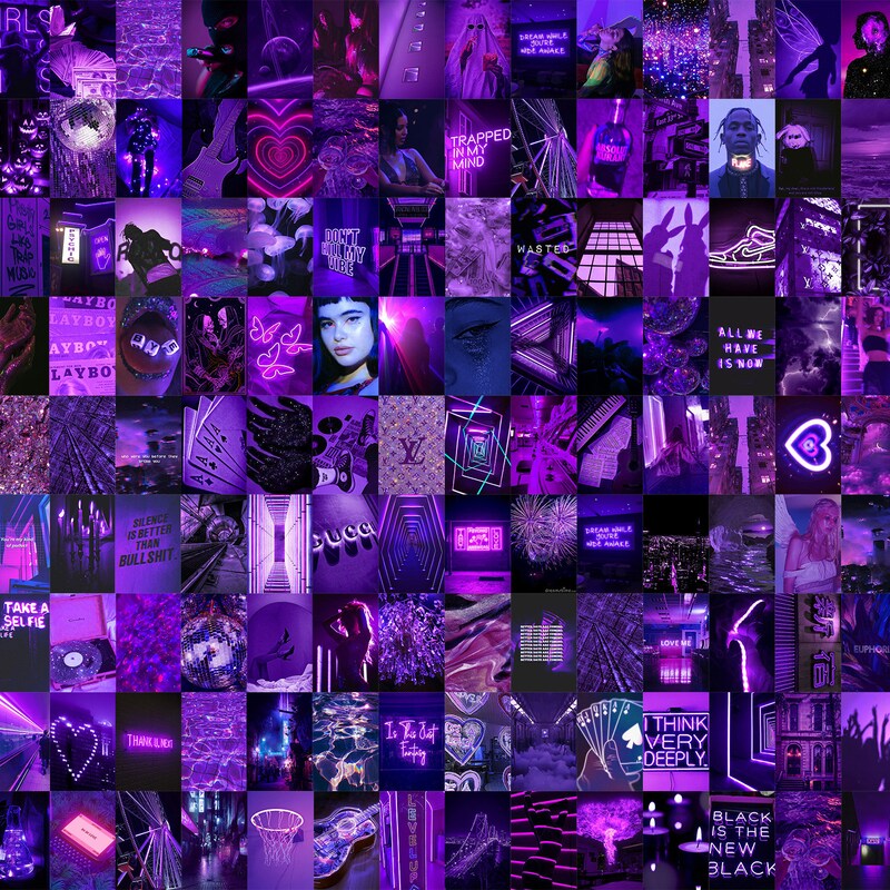 Purple Collage Kit - Etsy