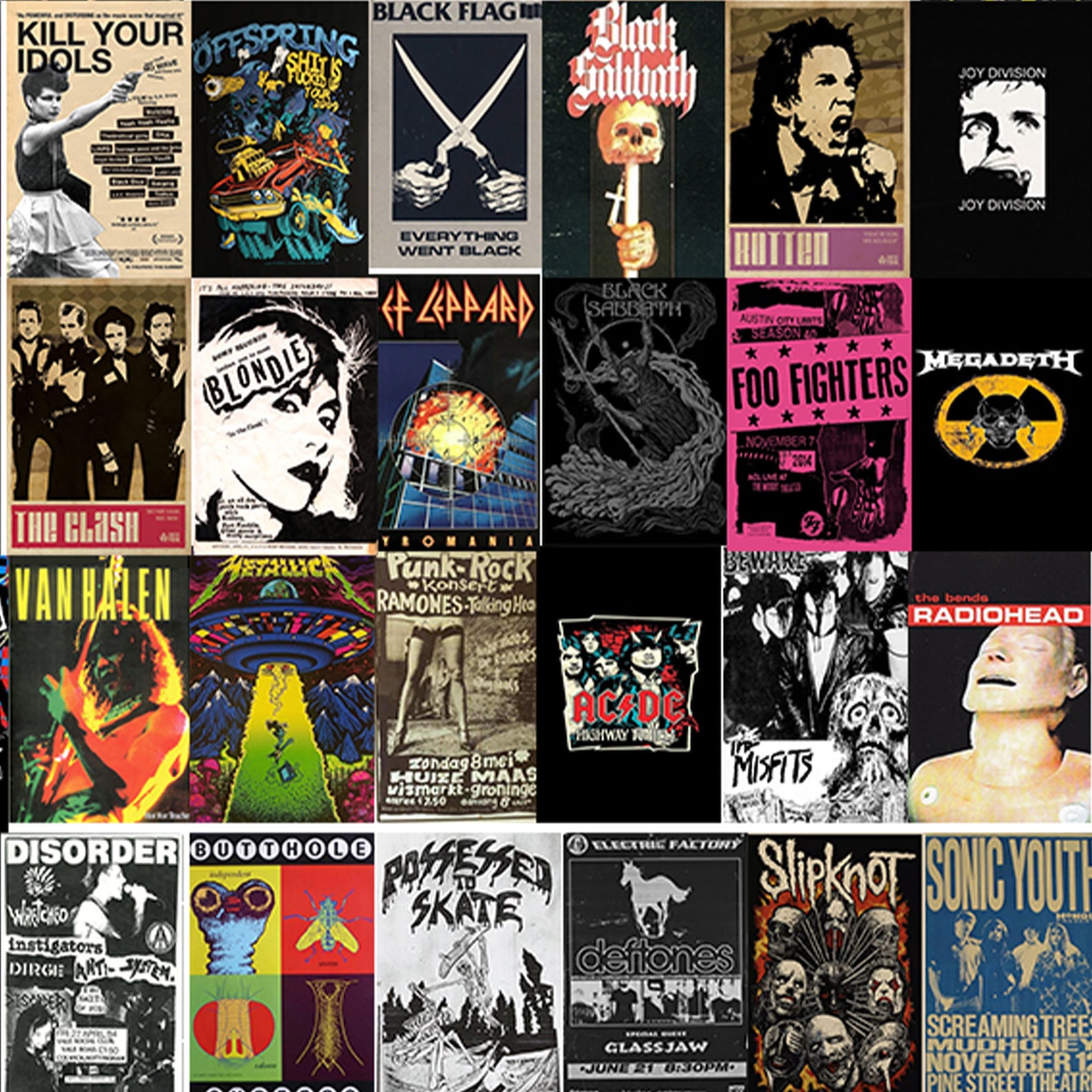 140 PCS Punk Rock Wall Collage Kit Vintage Grunge Punk - Etsy