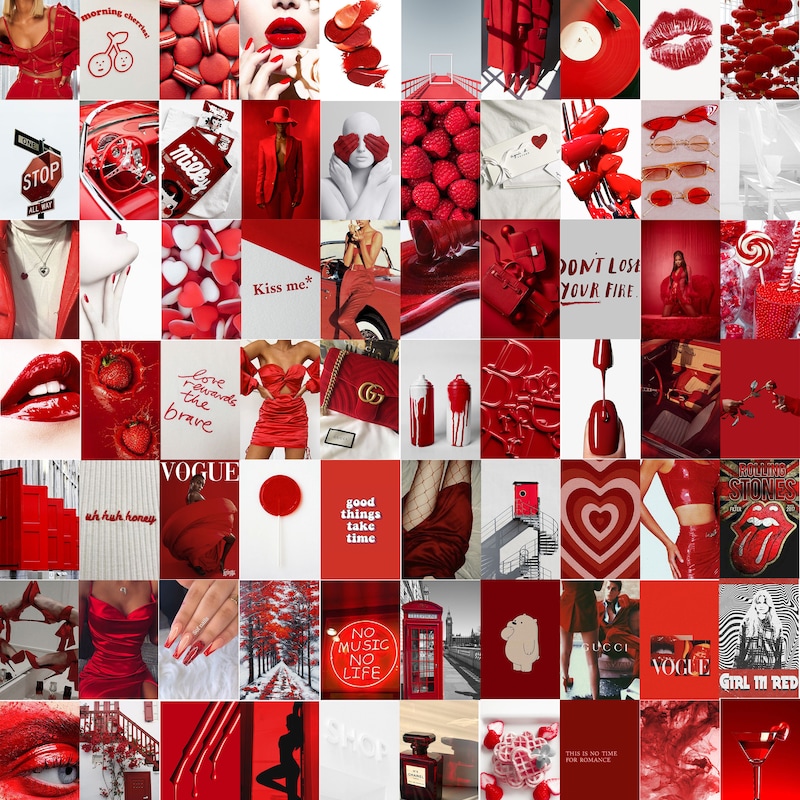 Red Wall Decor - Etsy