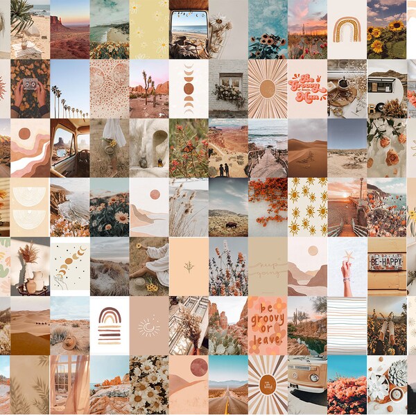 Boho Wall Collage Kit - Etsy