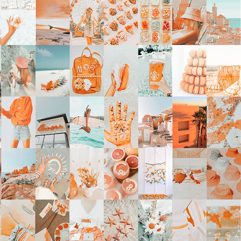 Peach Aesthetic Wall Collage Peach Aesthetic Wall Collage - Etsy