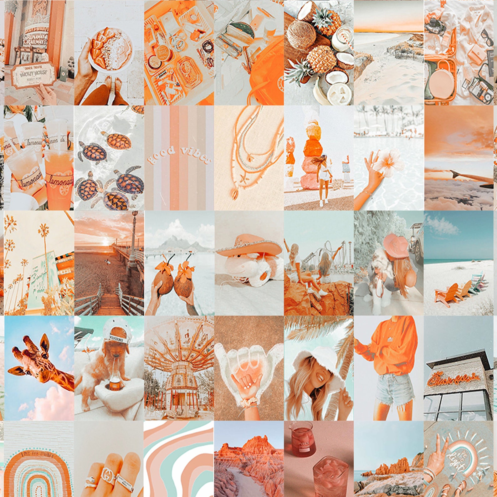 Peach Aesthetic Wall Collage Peach Aesthetic Wall Collage - Etsy
