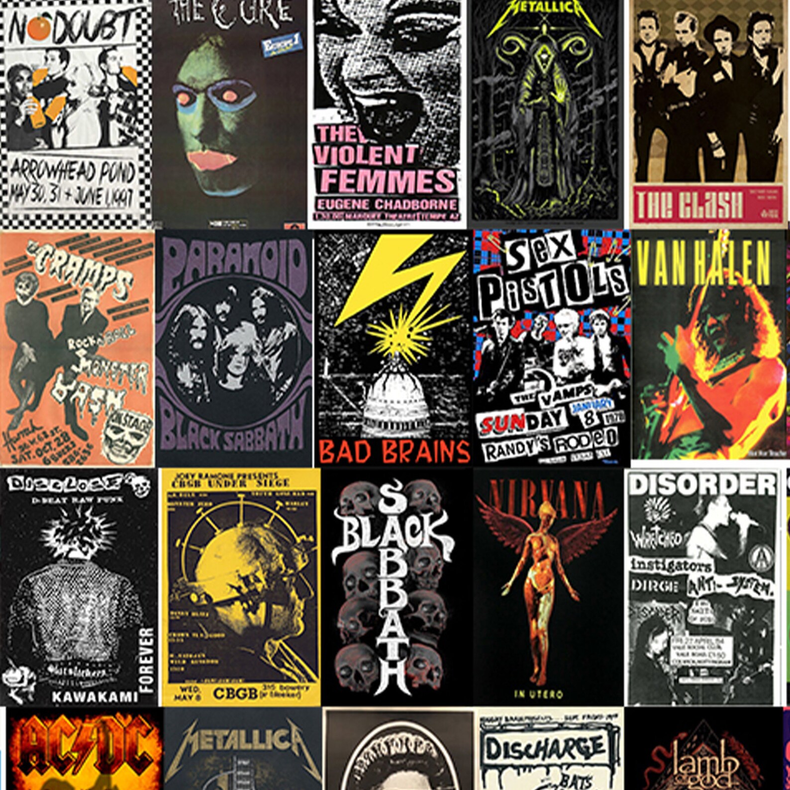 140 PCS Punk Rock Wall Collage Kit Vintage Grunge Punk - Etsy