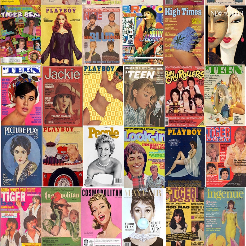 60 Vintage Magazines Covers Vintage Magazine Room Decor Vintage Music ...
