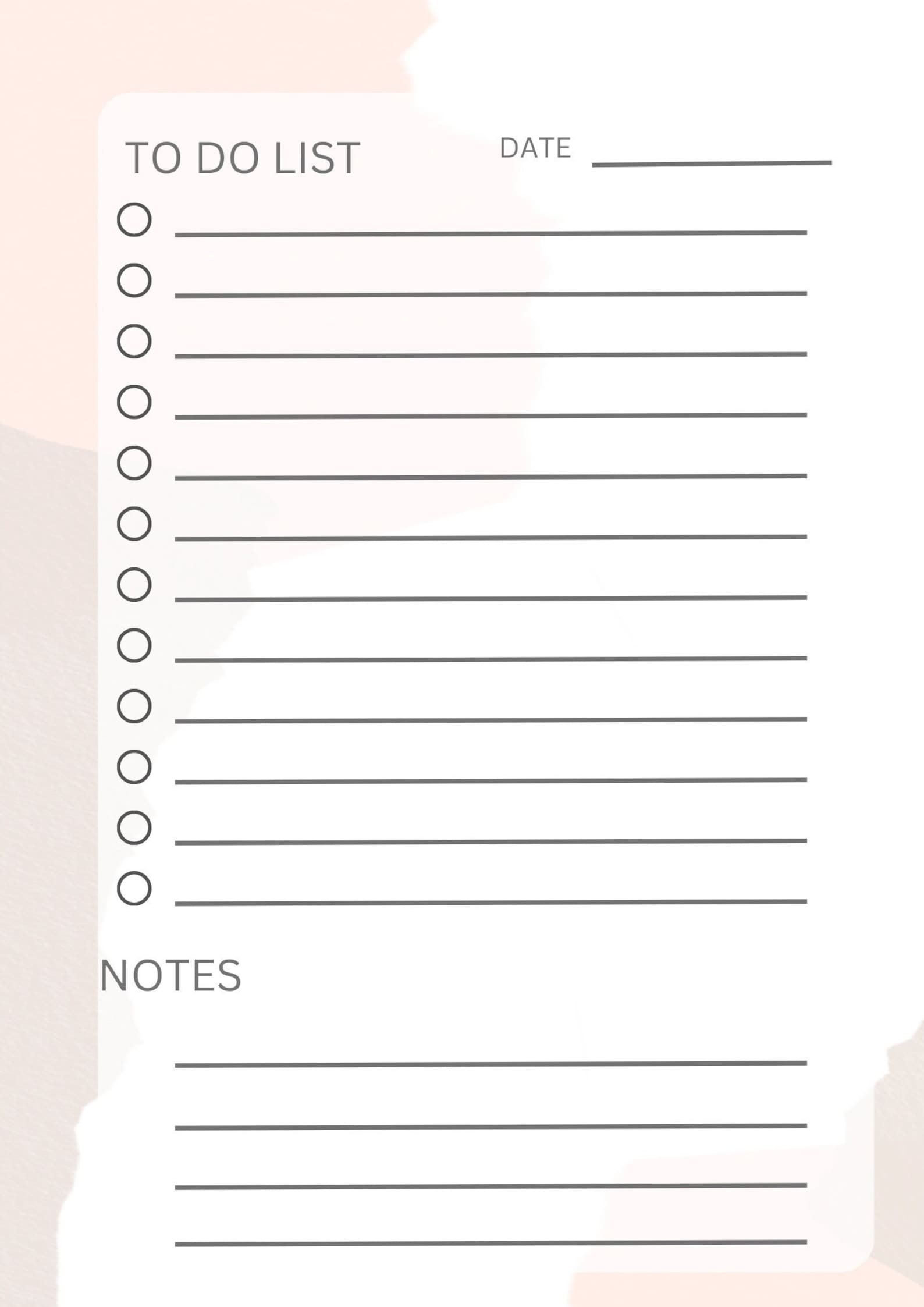 Minimal to Do List Printable, Simple Tasks List Template, Productivity ...