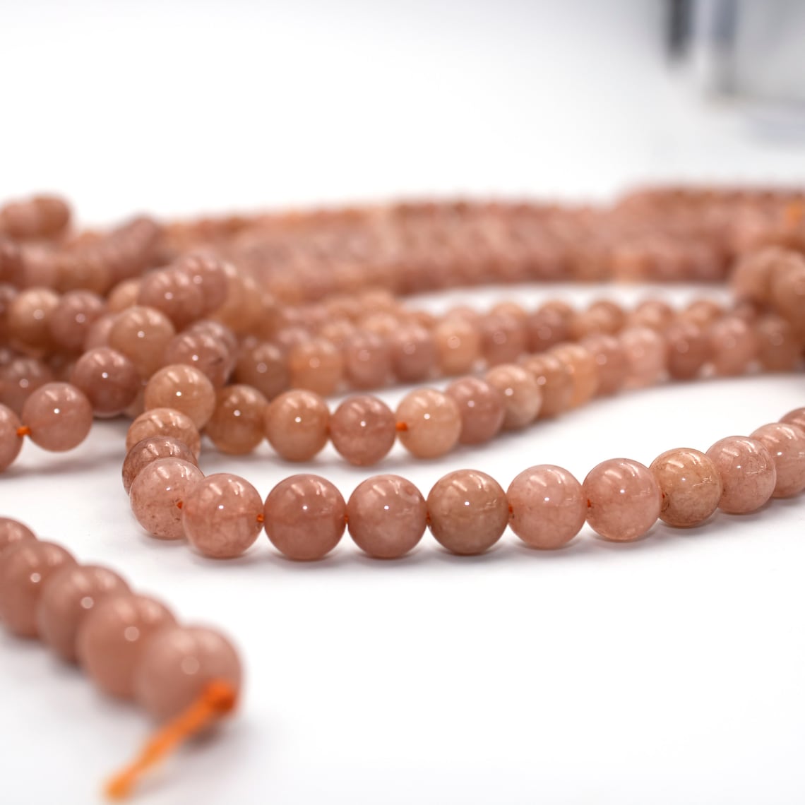 Sunstone Smooth Round Beads for Jewelry Making Beads 8mm 16"strand ...