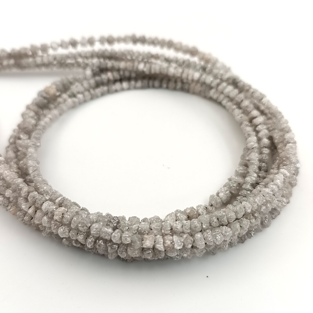 Natural White Diamond Uncut Beads • AAA Quality Raw Diamond Beads ...