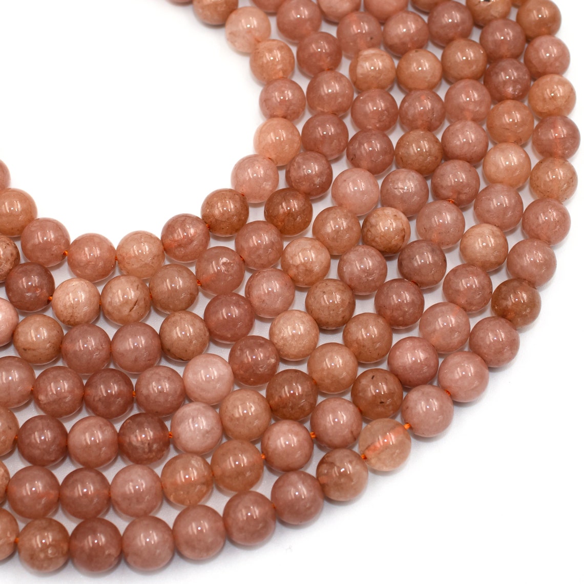 Sunstone Smooth Round Beads for Jewelry Making Beads 8mm 16"strand ...