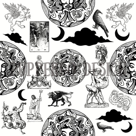 Greek Mythology Pattern - Etsy