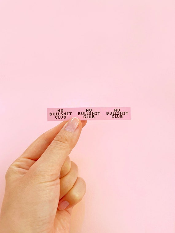 Pink No BS Tape Sticker Set Cute Self-care & Anti-stress - Etsy