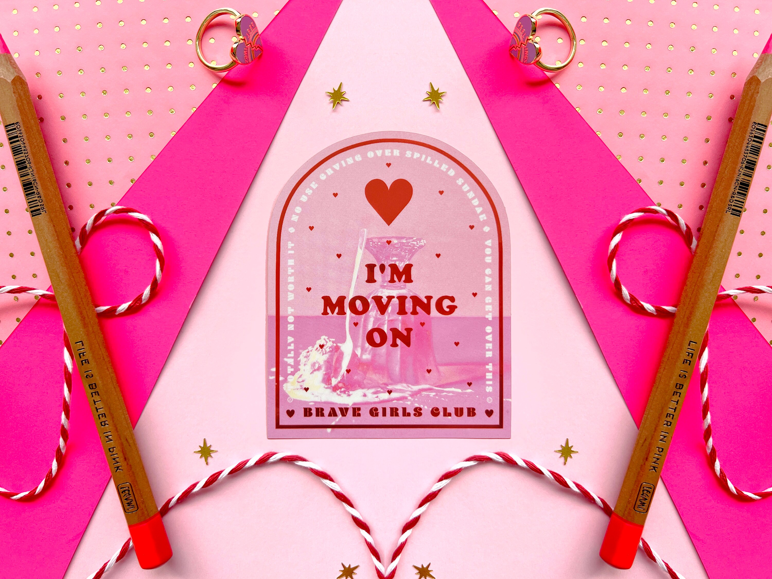 Retro Aesthetic Sticker Brave Girls Moving on Magical Pink - Etsy