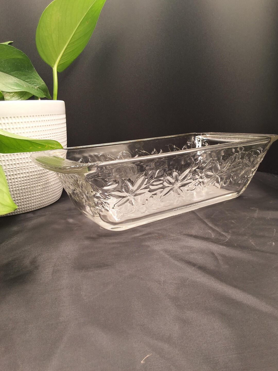 Vintage Princess House Fantasia Holiday Floral Glass Bread Loaf Pan - Etsy