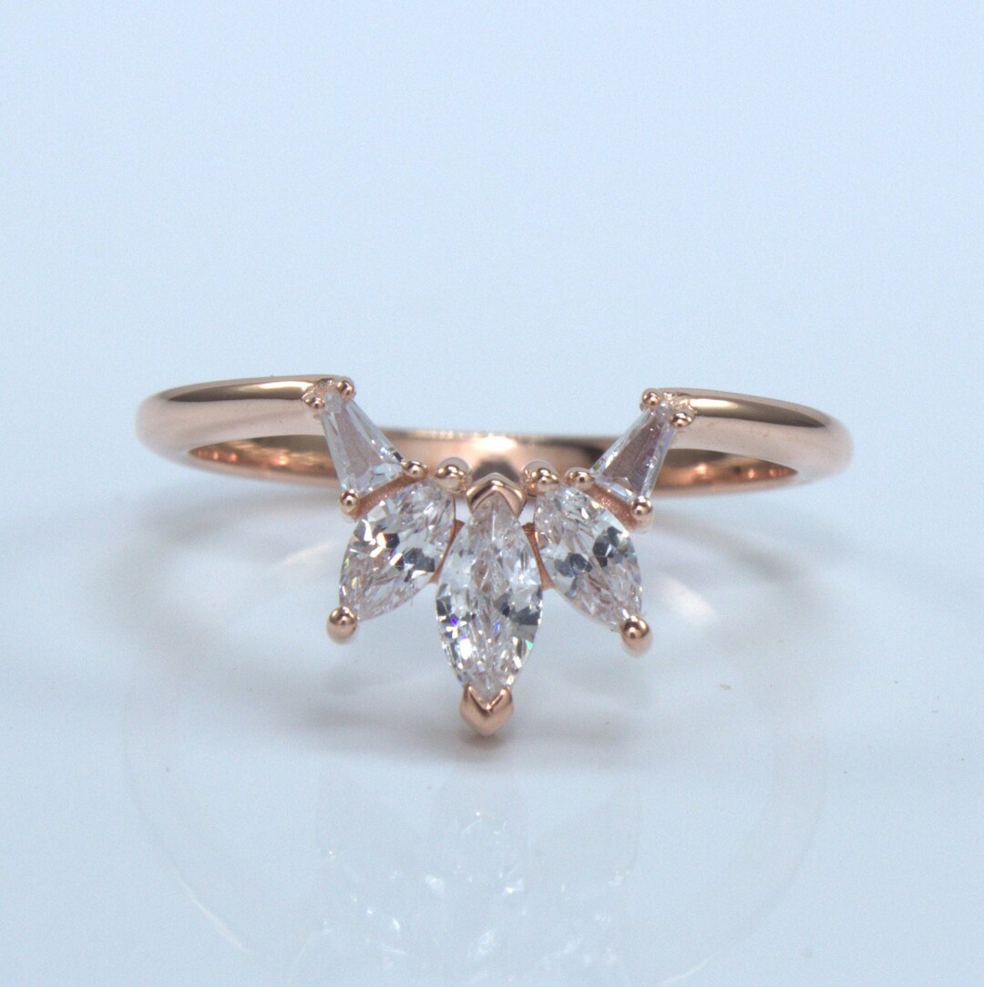 Baguette Stacking Ring Matching Wedding Ring Stackable Band Tapered ...