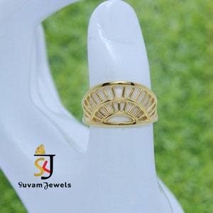 Sun Ring Sunrise or Sunset Sterling Silver Ring Half Moon Ring Silver ...