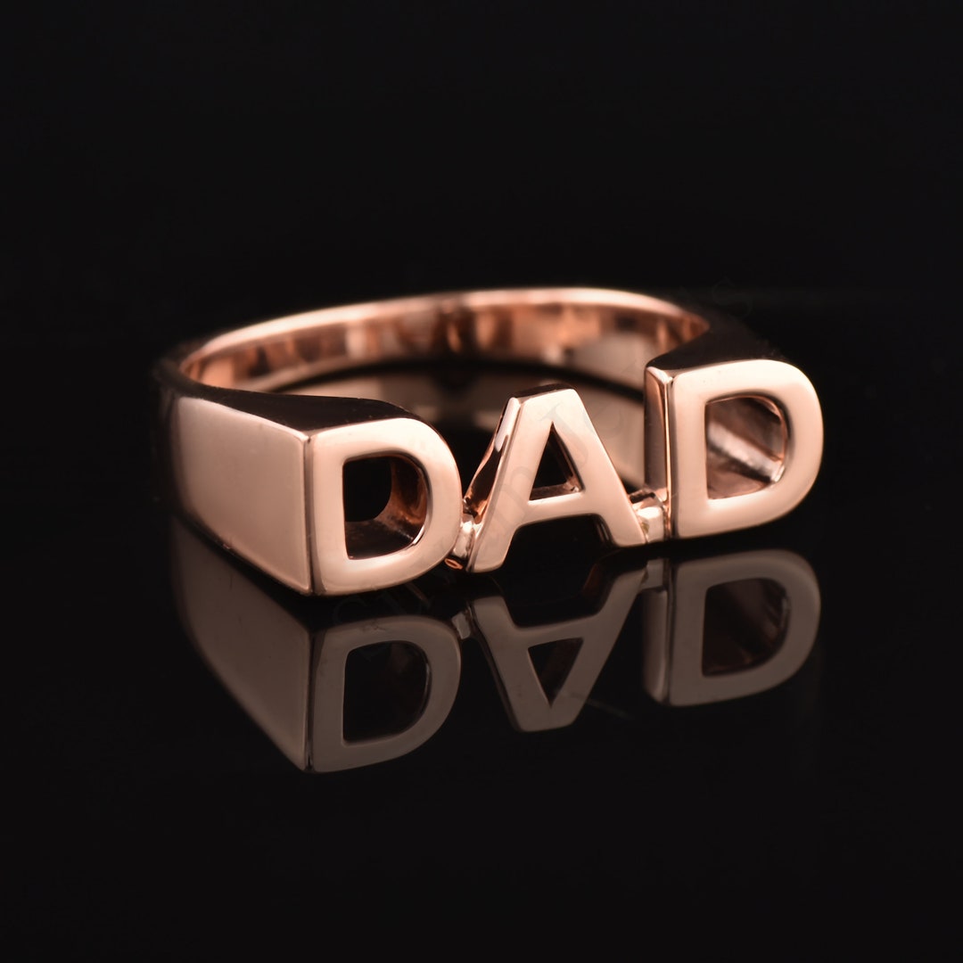 DAD Ring, Sterling Silver Dad Ring, Father's Day Gift Ring Silver Men Ring Birthday Gift ,925 ...