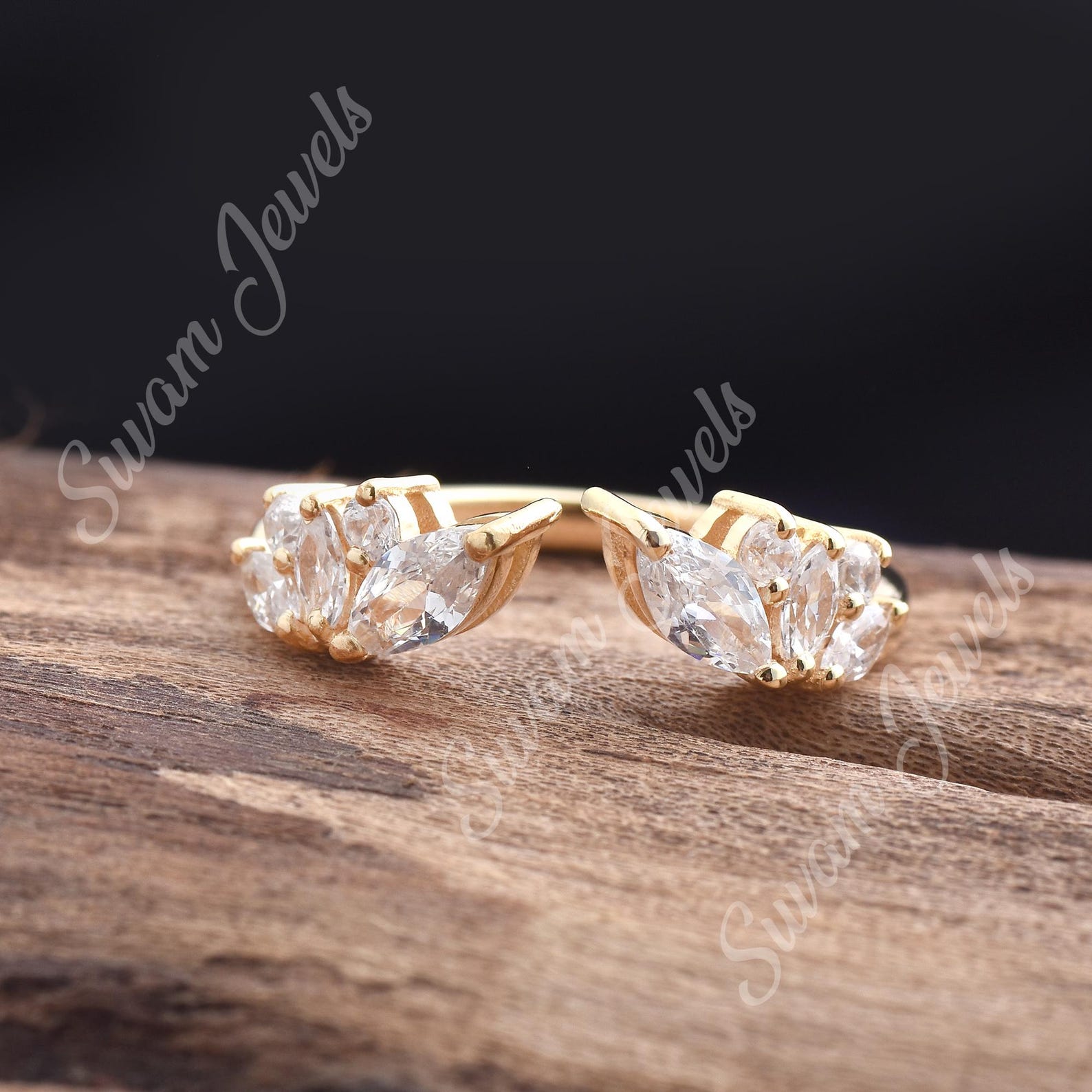 Open Stackable Ring , Wedding, Anniversary, Engagement Stackable Band ...
