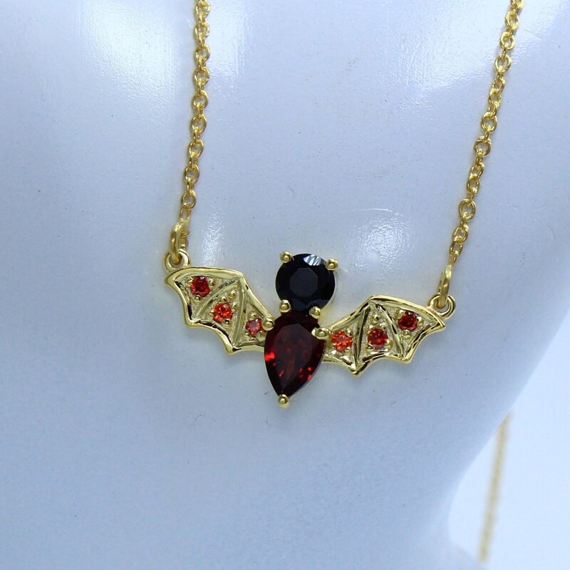 Bat Necklace - Etsy