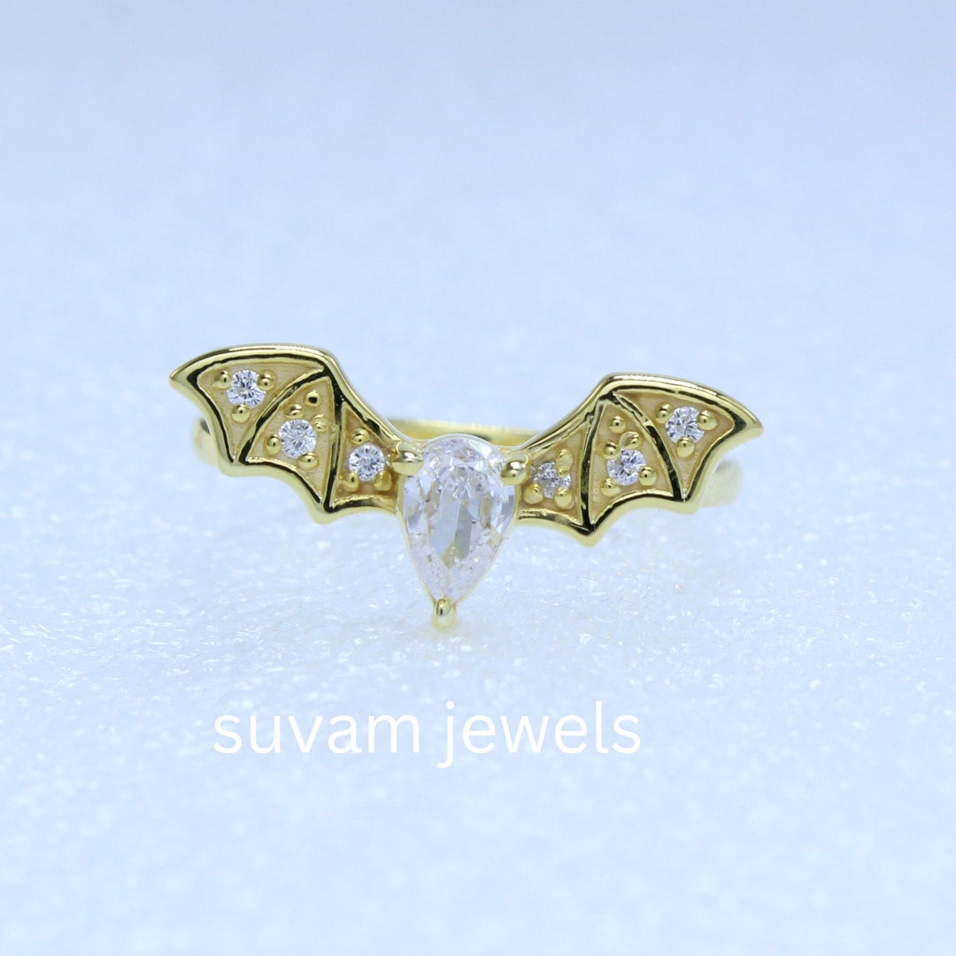 Stackable Bat Ring ,sterling Silver Bat Ring, Gothic Bat Ring, Wedding ...
