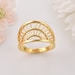 Sun Ring Sunrise or Sunset Sterling Silver Ring Half Moon Ring - Etsy