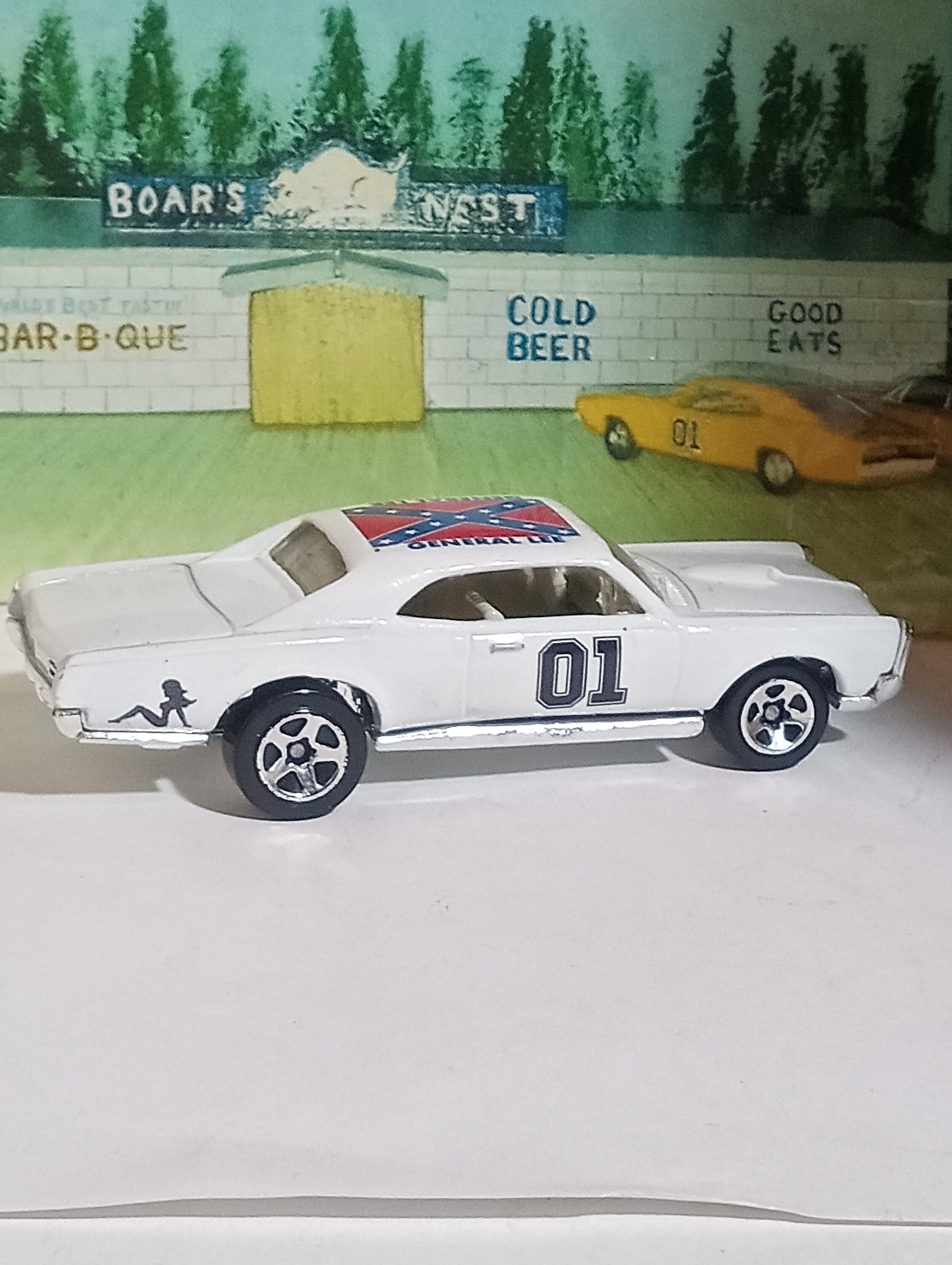 Dukes of Hazzard 1967 Pontiac GTO, White General Lee. Custom Painted ...