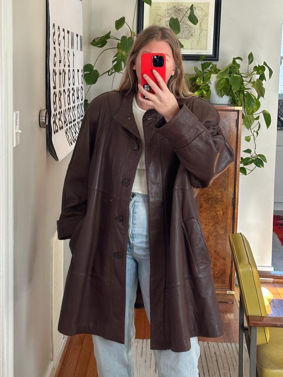 Vintage 1980s brown leather jacket - Gem Vintage 1980s brown leather jacket - Gem