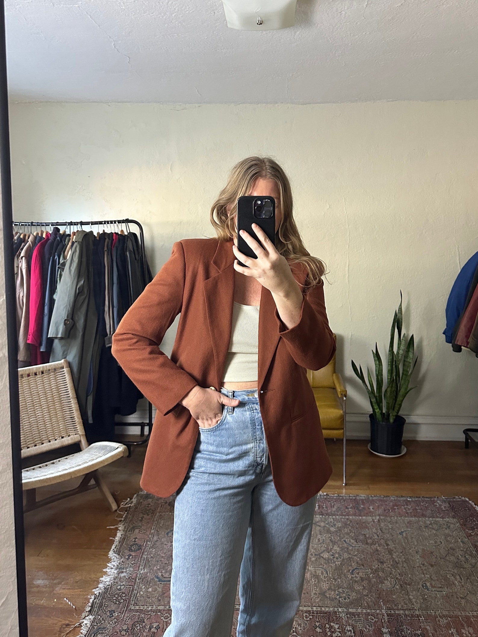 Vintage Brown Wool Blazer, Brown Dad Blazer, Oversized Blazer, Granddad ...