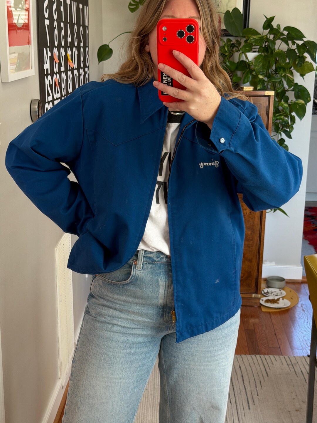 Vintage Blue Monogrammed Workwear / Mechanic’s Jacket - Etsy
