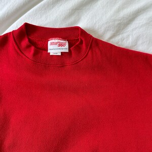 Vintage Red Oversized Sweatshirt, Bright Red Sweatshirt, Oversized 90s ...