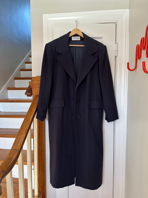 Vintage Navy Wool Coat, dark blue wool coat, oversize… - Gem