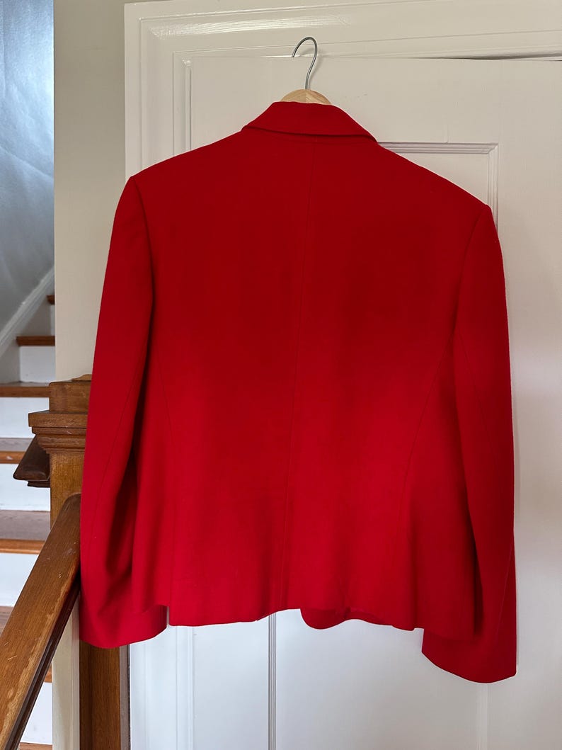 Vintage Pendleton Red Wool Blazer Jacket: Cropped Style - Etsy