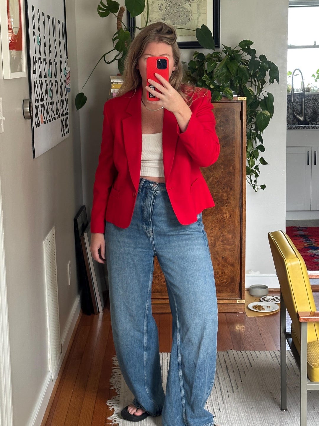 Vintage Pendleton Red Wool Blazer Jacket: Cropped Style - Etsy