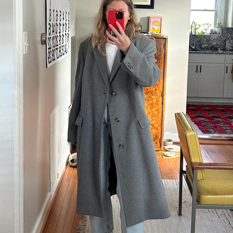 Grey Wool Coat - Etsy