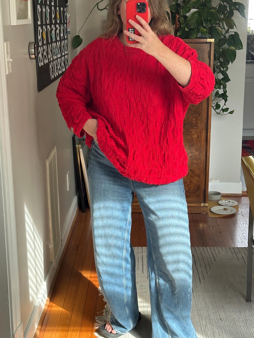 Vintage Coogi Red Sweater: Half Sleeve Oversized Fit - Etsy
