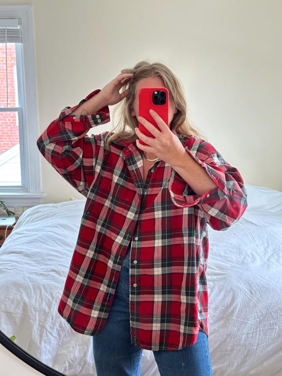 Vintage plaid red & - Gem