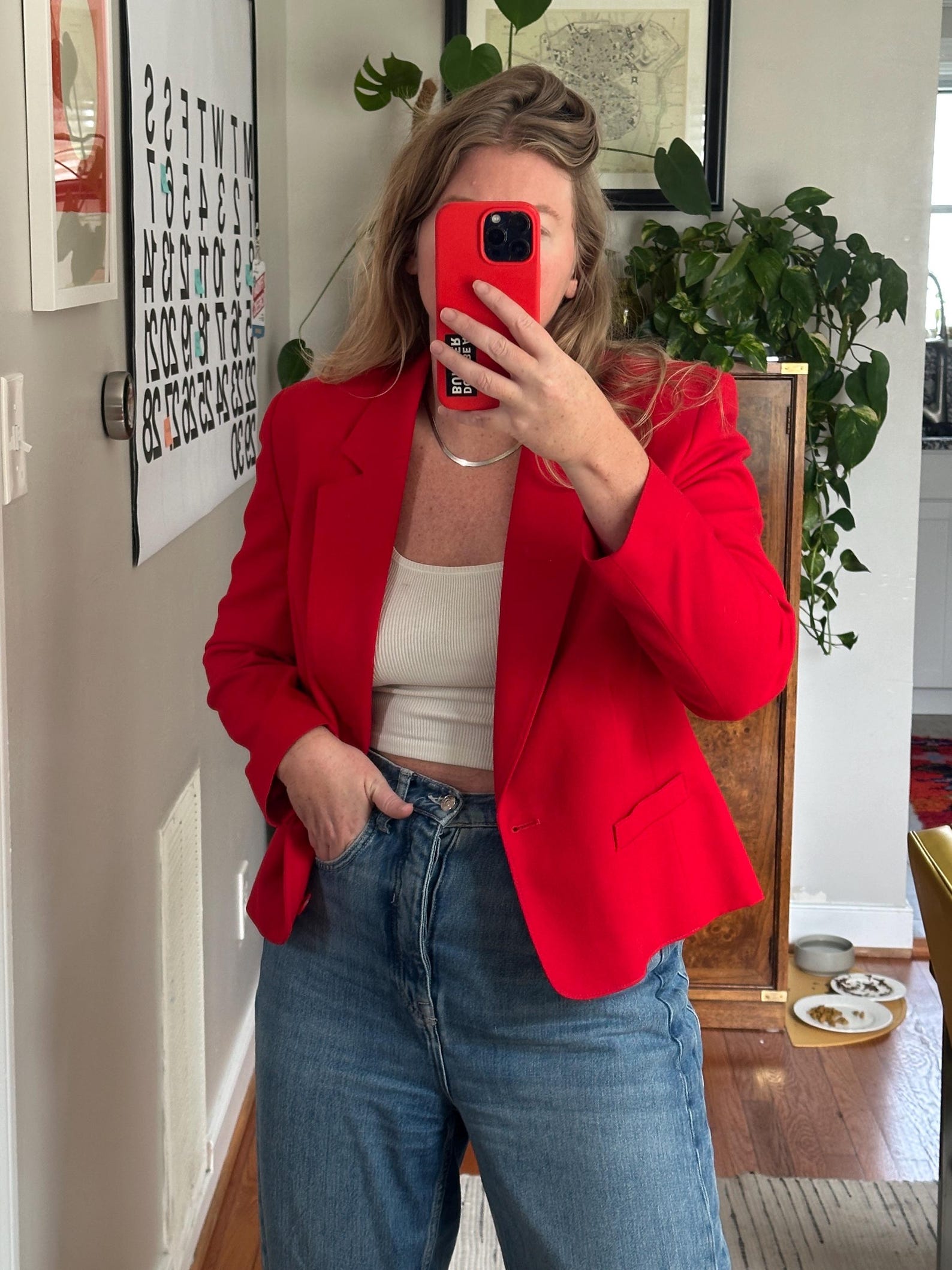 Vintage Pendleton Red Wool Blazer Jacket: Cropped Style - Etsy