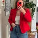 Vintage Pendleton Red Wool Blazer Jacket: Cropped Style - Etsy