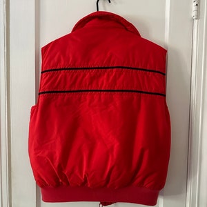 Vintage Red Puffer Vest, Vintage Red Snow Vest, Bright Red Warm Winter ...