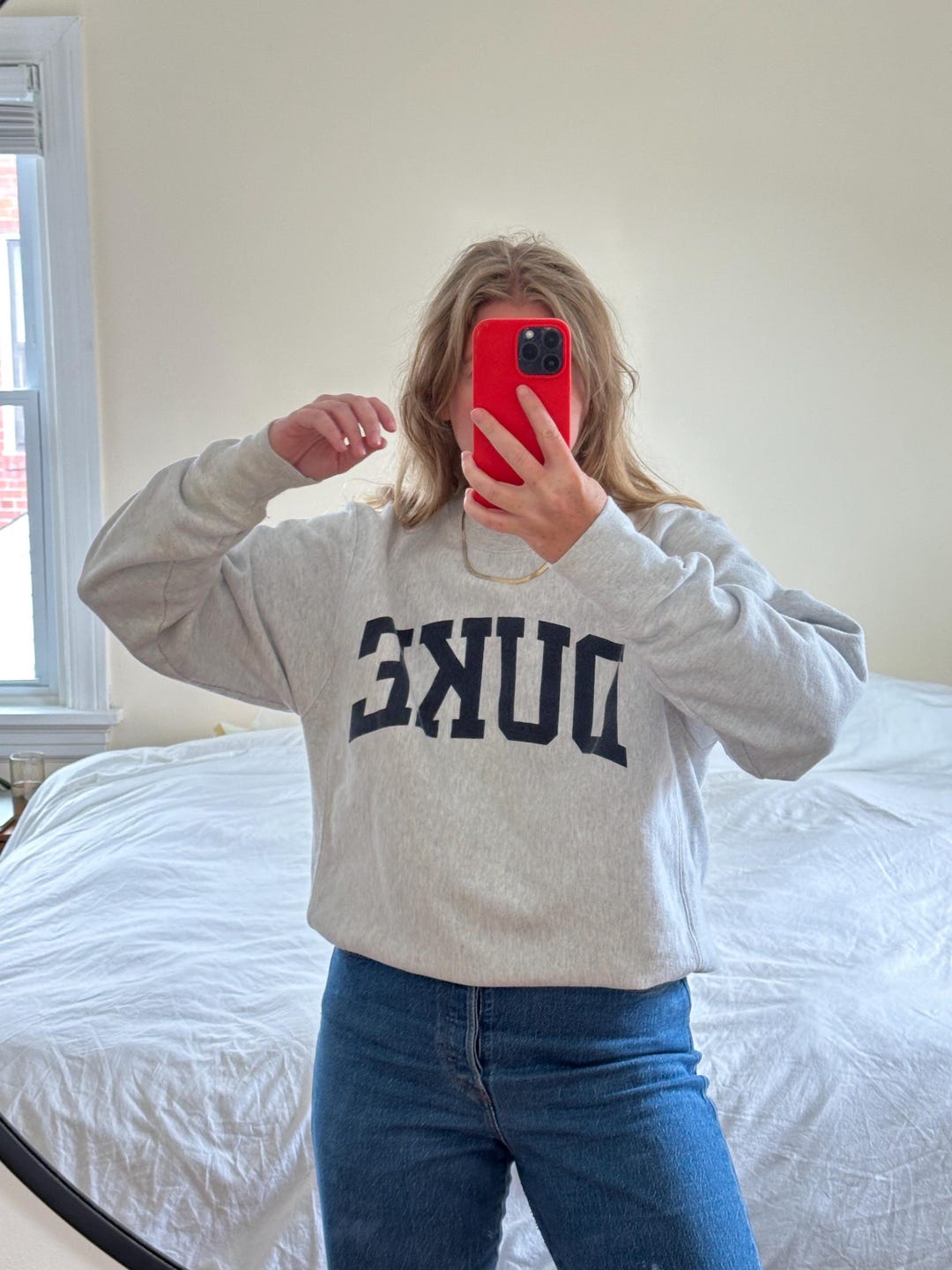 Vintage Gray Duke University Sweatshirt, Gray Collegiate Sweatshirt ...