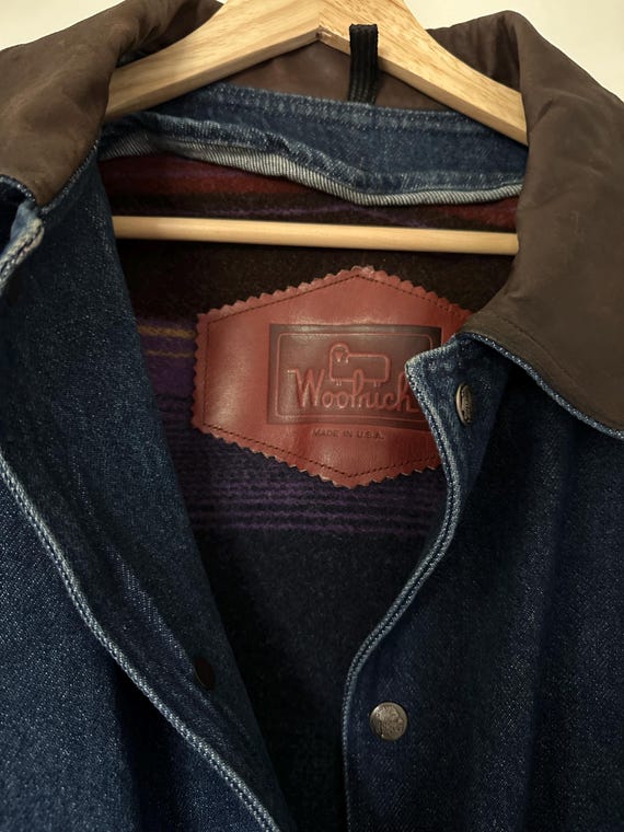 Vintage Woolrich Denim Chore Jacket: Blanket Lined, O… - Gem