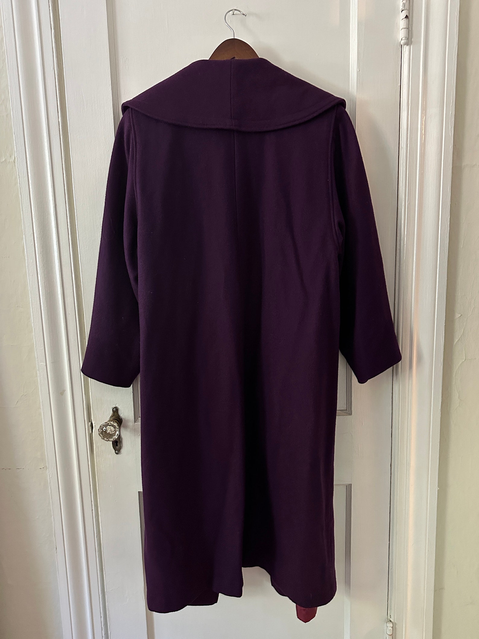 Vintage Wool Coat, Purple Wool Coat, Oversized Purple Coat, Overcoat ...