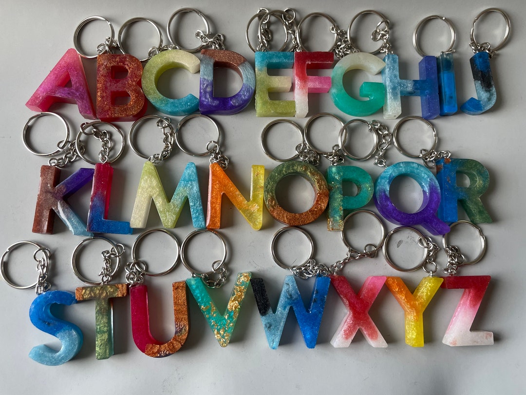 Alphabet Key Chains - Etsy
